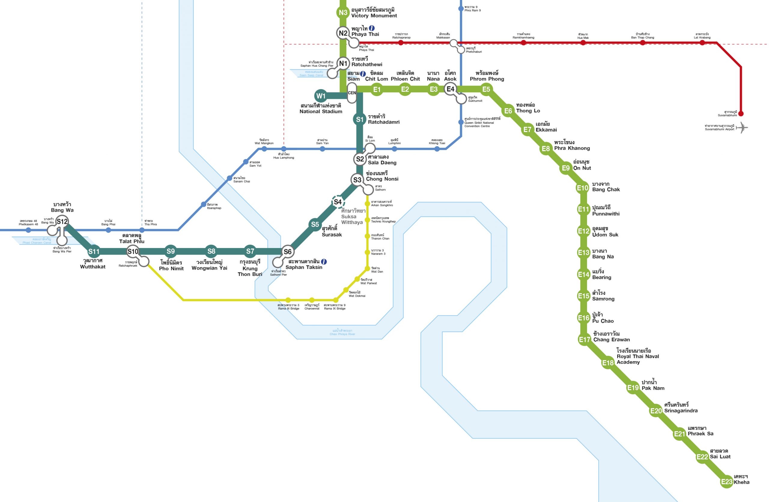 แผนที่รถไฟฟ้ากรุงเทพและปริมณฑล | BTS / MRT / Airport Rail Link อับเดต ...